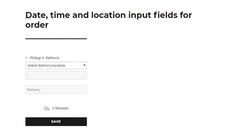 Date, time and location input fields for order - ByConsole blog